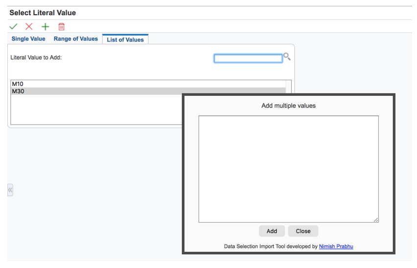 Adding Multiple Values to Data Selection – Using Chrome Extension