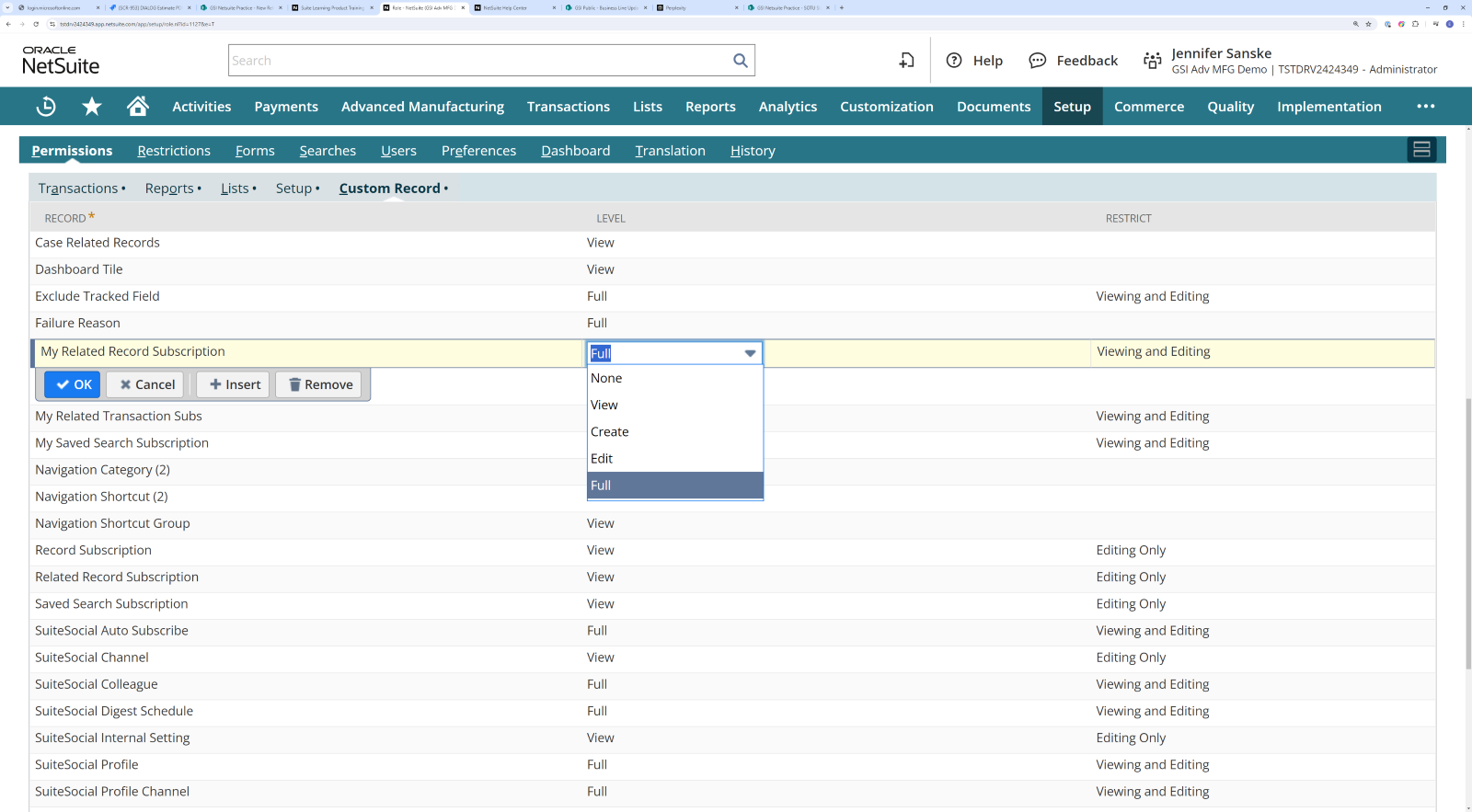 Updating Custom Record Permissions in NetSuite