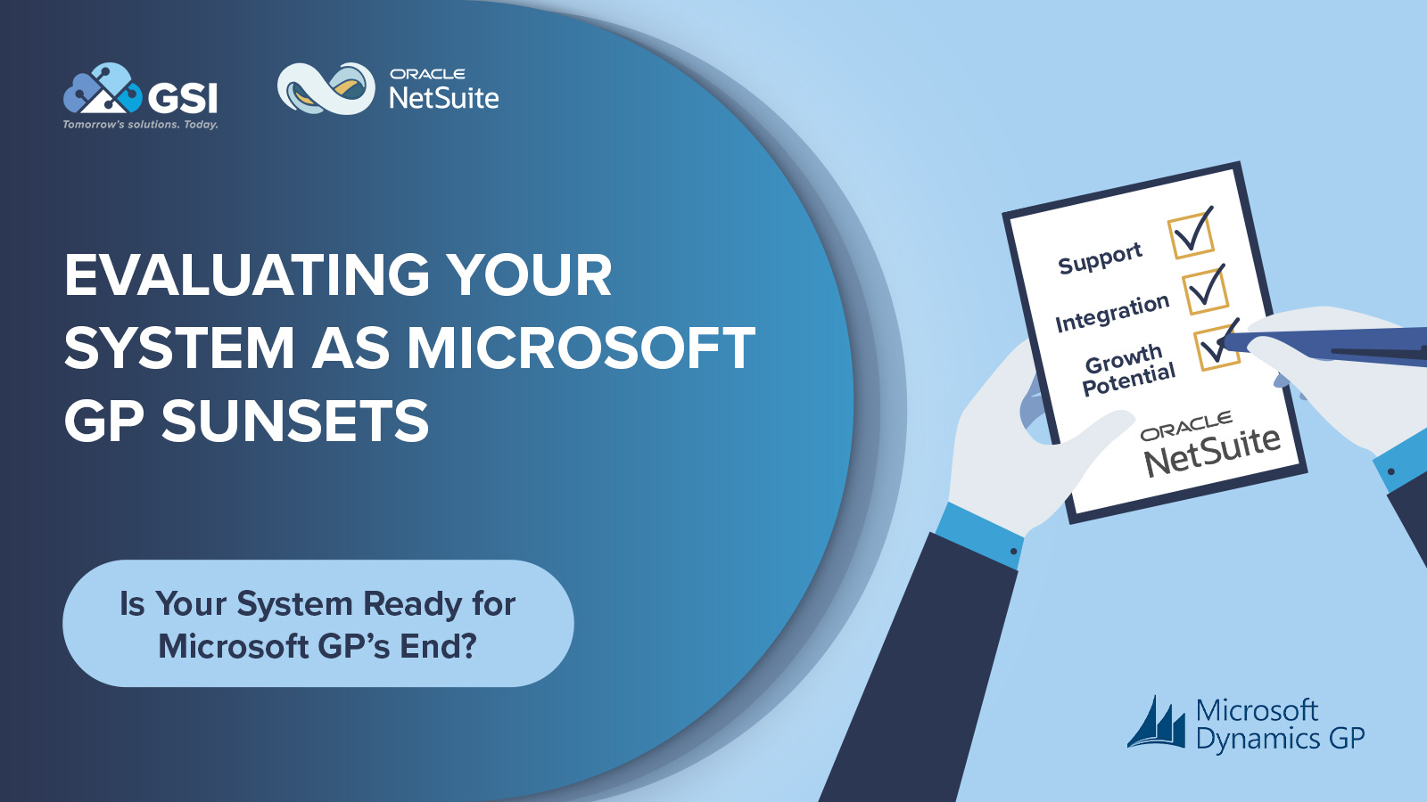 Evaluating Your System as Microsoft GP Sunsets