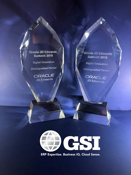 GSI Receives 2 Distinguished Oracle JD Edwards Partners Awards